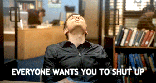 Shut up GIF on GIFER - by Mann