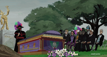 GIF venture bros season 5 funeral - animated GIF on GIFER - by Zologrel