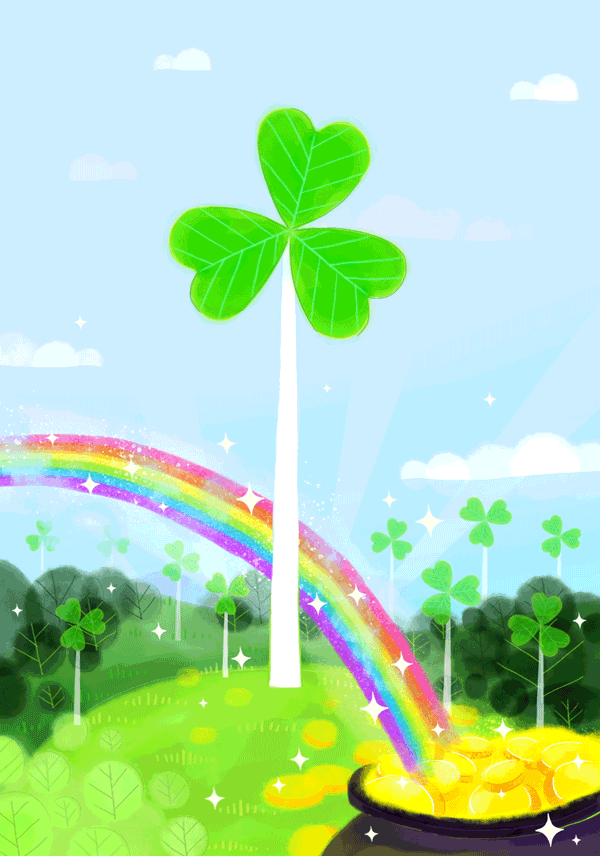 St patricks day animation shamrock GIF on GIFER - by Brann