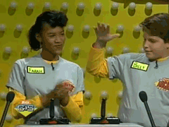 Awkward high five nick arcade GIF on GIFER - by Beara