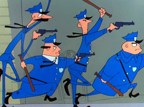 Looney tunes cops animation GIF on GIFER - by Painhammer