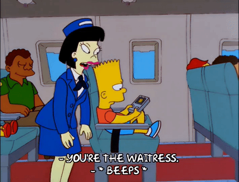 GIF stewardess bart simpson season 10 - animated GIF on GIFER - by Lalhala