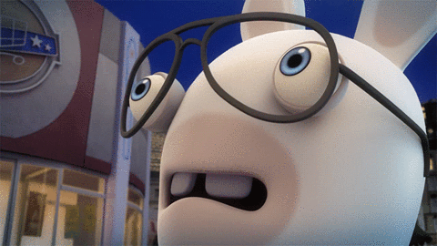 GIF rabbids surpreendente oh - GIF animado em GIFER - de Tegrinn