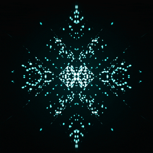 Turquoise particles symmetrical GIF on GIFER - by Malacage