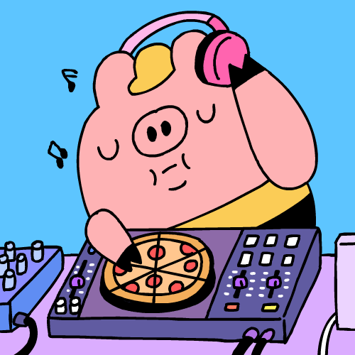 GIF pig drawing dj - animated GIF on GIFER - by Ariuath