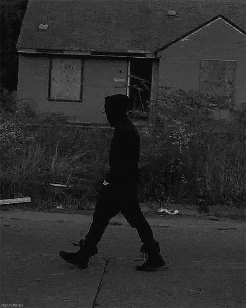 GIF lonely walking black and white - animated GIF on GIFER - by Whitebrew