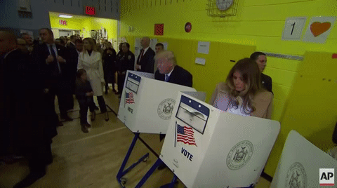 Donald trump voting election day GIF on GIFER - by Anahuginn