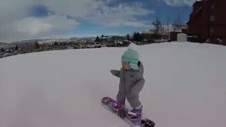 Baby snowboard GIF on GIFER - by Pezar