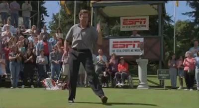 Feliz Gilmore Caddy Gif Unbelievable Golf Shot Lands In Spectator’s