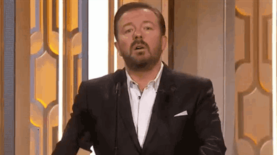 Ricky gervais kill me golden globes 2016 GIF on GIFER - by Grigamand
