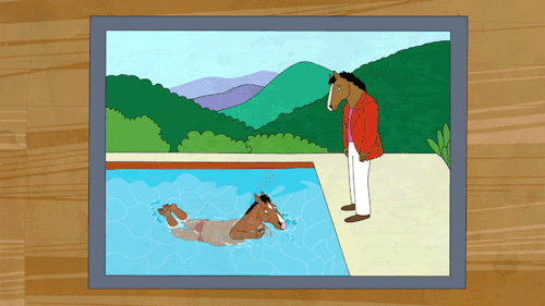 Pool swimming bojack horseman GIF on GIFER - by Forcewalker