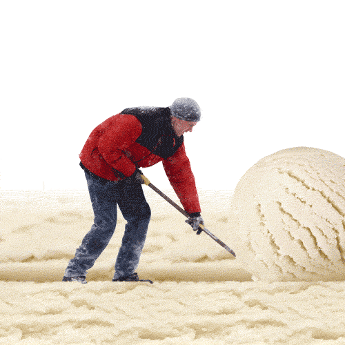 Winter ice cream shoveling GIF on GIFER - by Kilabar