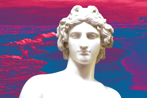 Vaporwave aesthetic sculpture GIF on GIFER - by Malariel