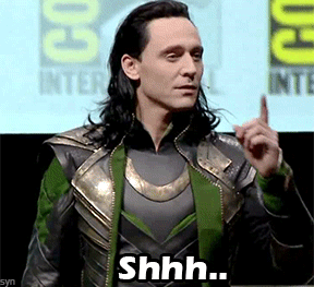 GIF be quiet loki comic con - animated GIF on GIFER - by Doular