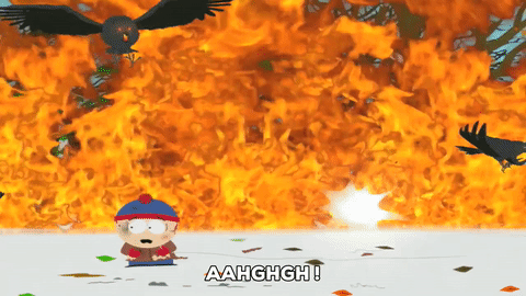 Fire scared stan marsh GIF on GIFER - by Painwing