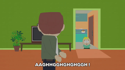 Scared butters stotch looking GIF on GIFER - by Oghmahuginn