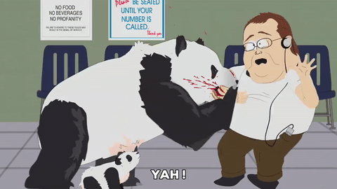 Man panda buying GIF on GIFER - by Nikorn