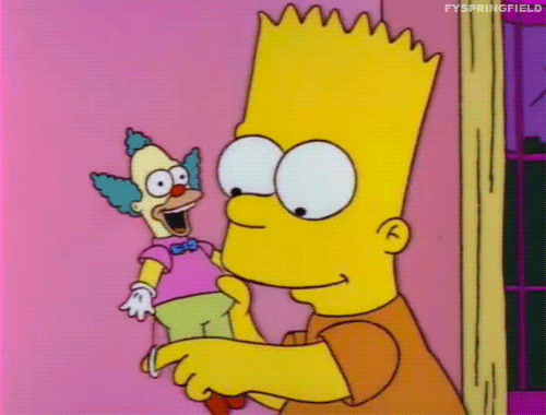 Killer krusty doll bart simpson reaction GIF on GIFER - by Shanadar