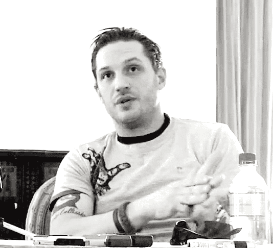 Black and white tom hardy hand talking GIF on GIFER - by Bea