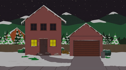 Snow house nighttime GIF on GIFER - by Fegra