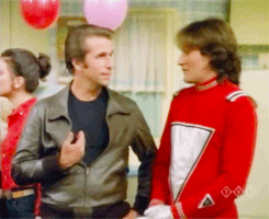 The fonz mork and mindy robin williams GIF on GIFER - by Saithitius