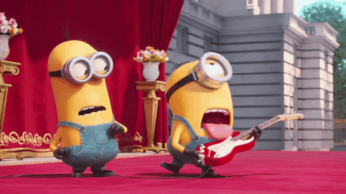 The minions guitarra minion GIF - Encontrar em GIFER