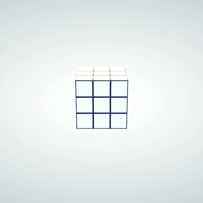GIF blanco cubo rubik - GIF animado en GIFER