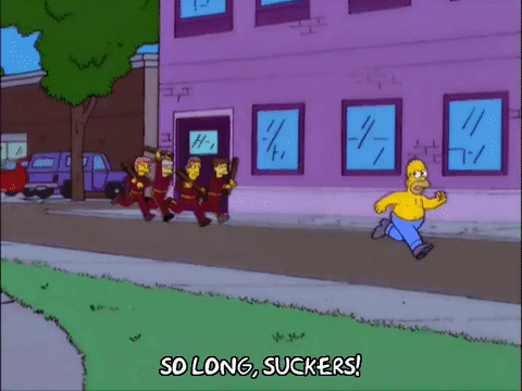 Homer simpson episode 9 run GIF - Find on GIFER