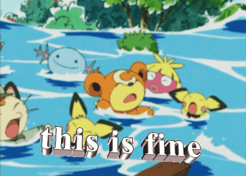 Wooper pokemon this is fine GIF - Find on GIFER