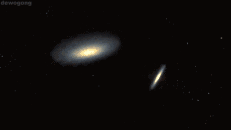 Galaxies milky andromeda GIF - Find on GIFER