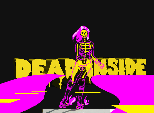 Color dead skeleton GIF - Find on GIFER