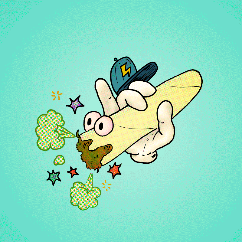 Gif De Marihuana Y Porro Conjunto De Cannabis Vectorial. Icono De: