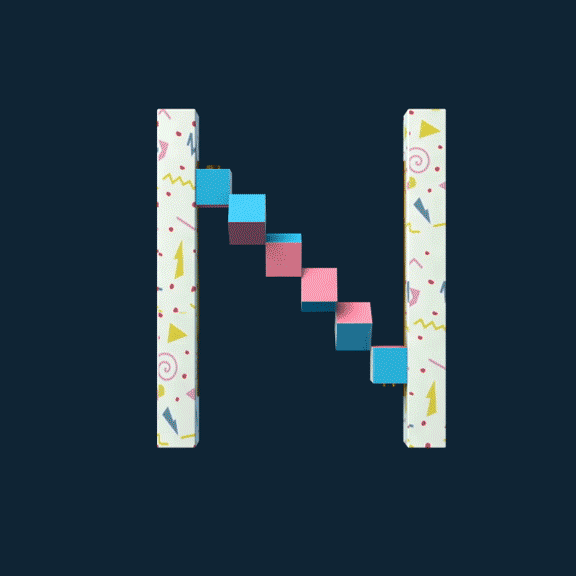 N typographic 3dtype GIF - Find on GIFER