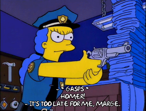 Season 6 marge simpson gun GIF - Find on GIFER
