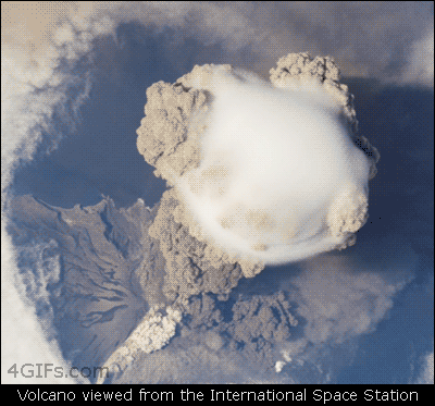 Volcano space station GIF - Find on GIFER