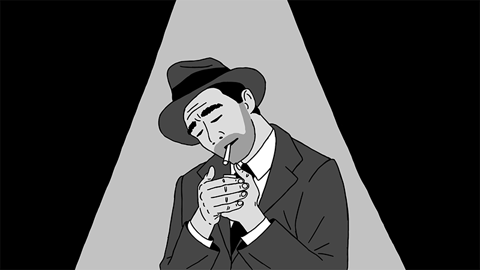 GIF surrealism smoking animation - animated GIF on GIFER