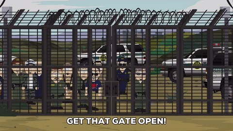 GIF gate cops bossy - animated GIF on GIFER