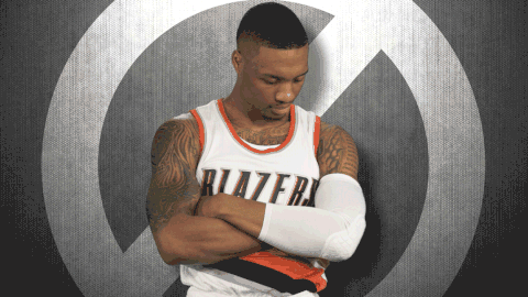 Portland trailblazers dame lillard basketball GIF - Find on GIFER