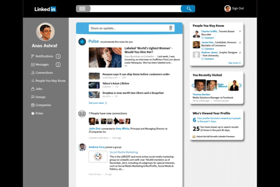 Linkedin concept redesign GIF - Find on GIFER