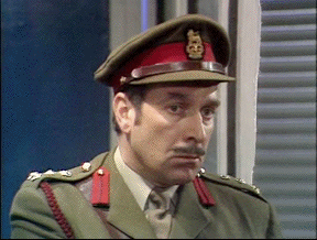 GIF brigadier lethbridge stewart mercedes benz car trouble - animated ...