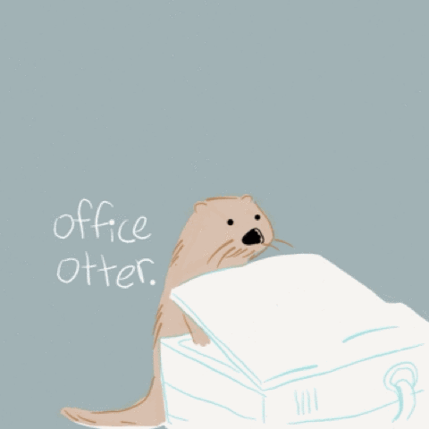 GIF otter office otter animation - animated GIF on GIFER - by Morlunin