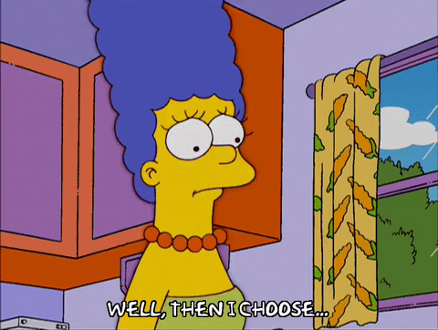 Choosing marge simpson talking GIF - Find on GIFER
