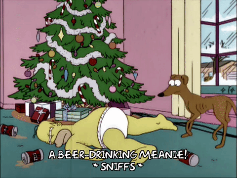 Christmas homer simpson dog GIF - Find on GIFER