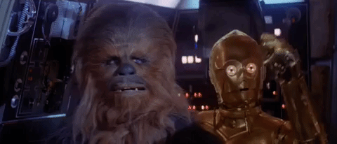 GIF c3po chewie star wars - animated GIF on GIFER