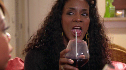 GIF sips tea lhhatl gossip - animated GIF on GIFER