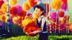 The onceler intimidated lorax GIF - Encontrar en GIFER