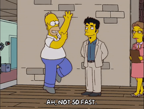 Raise hand homer simpson GIF - Find on GIFER