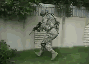 GIF running jumping soldier - animated GIF on GIFER
