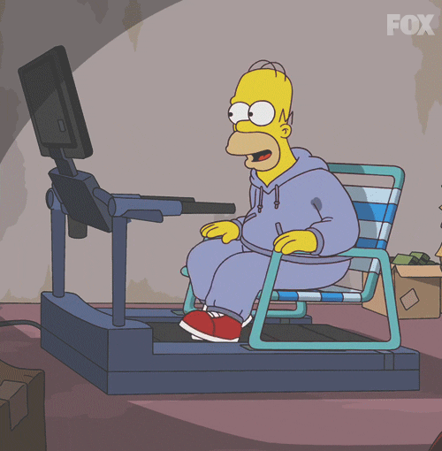 Excercise simpsons homer GIF - Find on GIFER