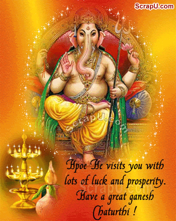 GIF wishes ganesha ganesh chaturthi - animated GIF on GIFER